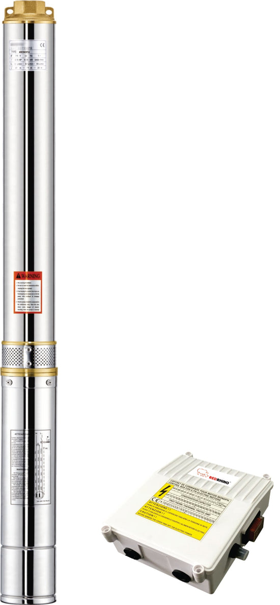 Pro-Pumps - 0.55kw Borehole Pump + Control Box - 0.75hp – RED RHINO