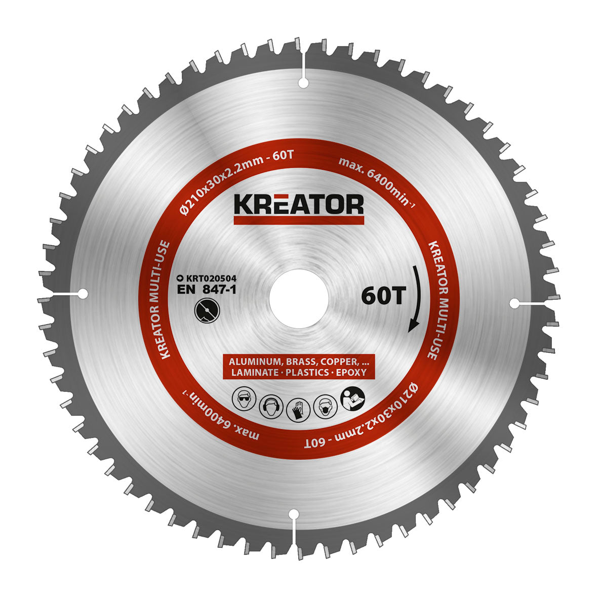 Kreator Multi-use Saw Blade Ø210mm 60T | Drill bits suppliers in ...